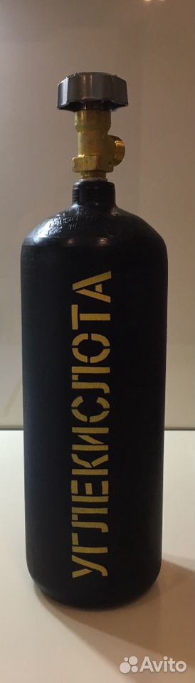 Баллон CO2 объём 2 л с вентилем cavagna W21,8