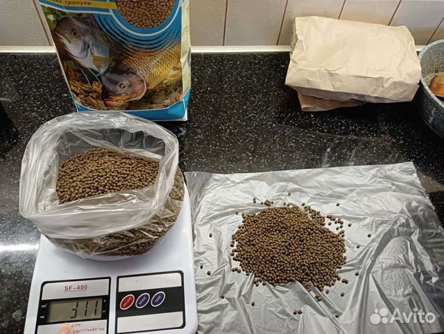 Корм для рыб гранулы тонущие