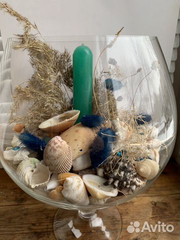 Рюмка аквариум 5 л с сухой композицией