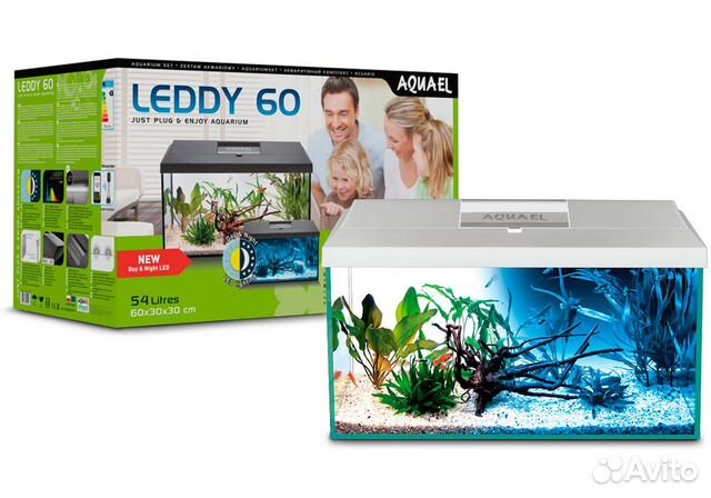 Прямоугольный аквариум Aquael Leddy Day&Night 60
